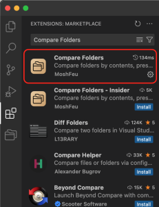 VSCodeプラグイン「Compare Folders」の使い方 - 株式会社DOL