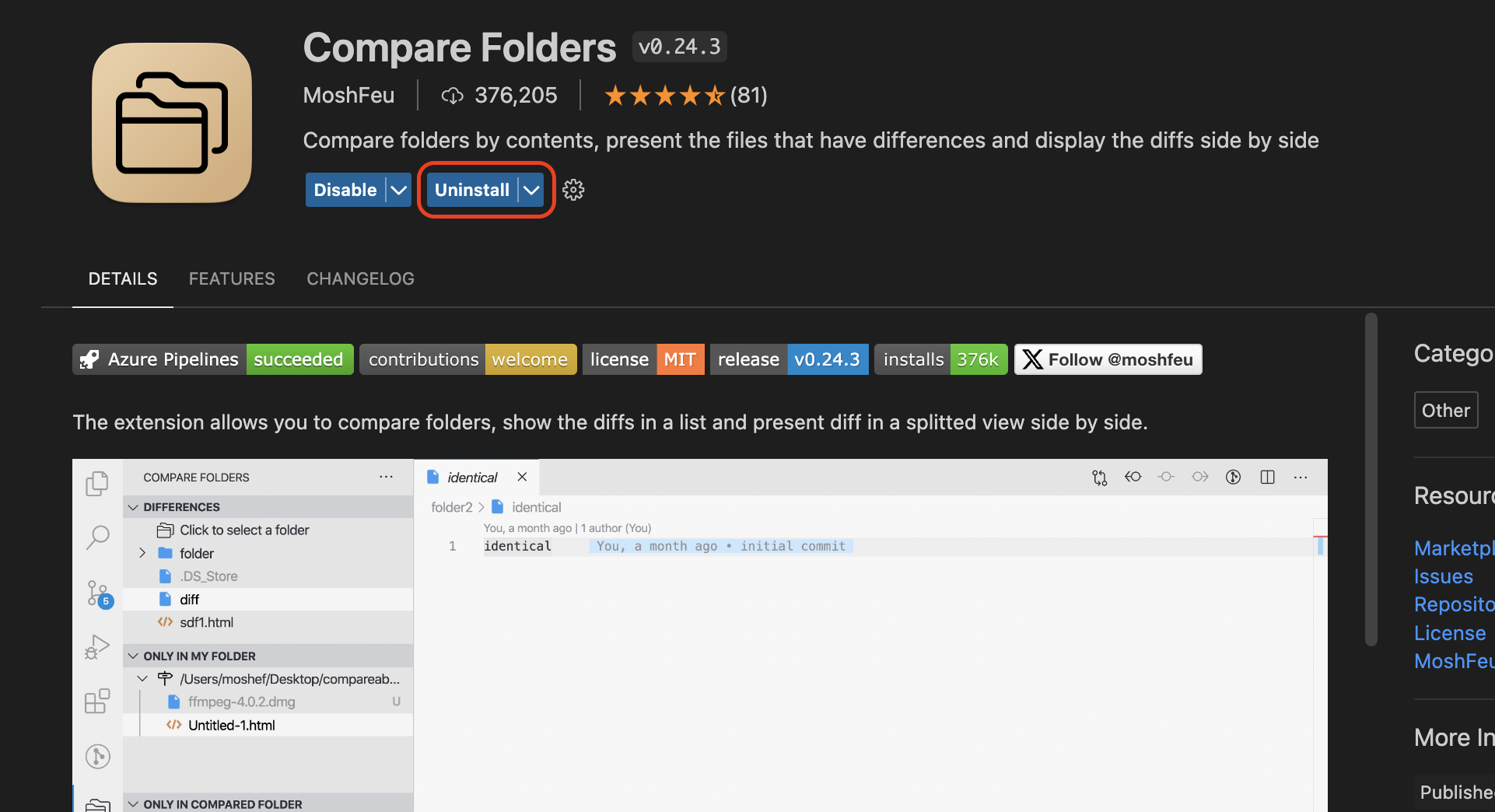 VSCodeプラグイン「Compare Folders」の使い方 - 株式会社DOL